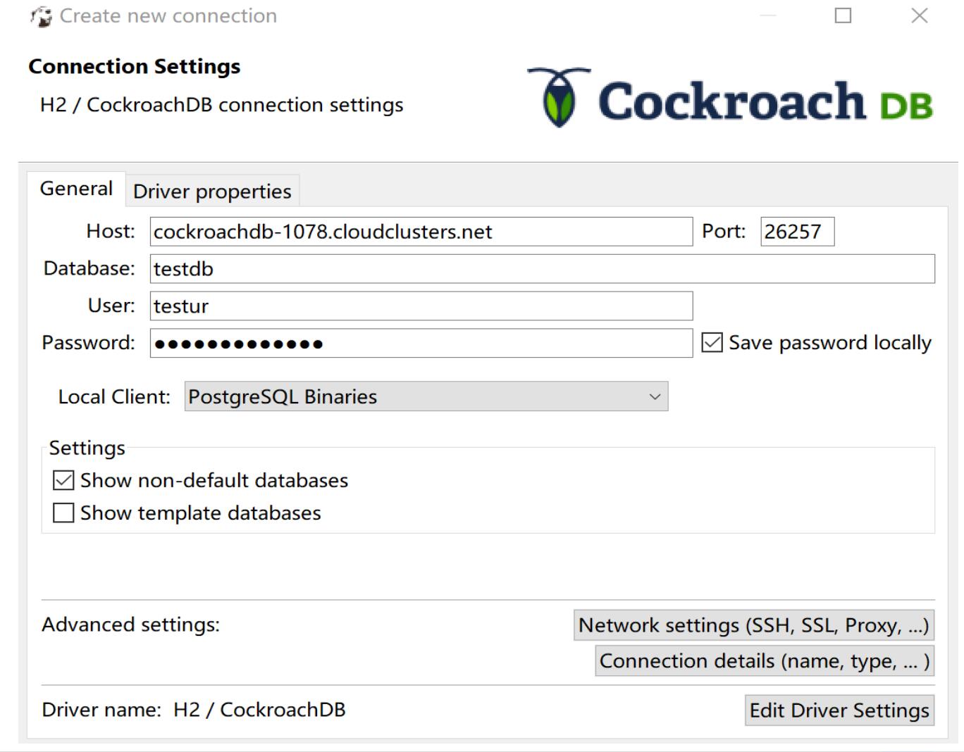 Connecting to CockroachDB Using DBeaver · GitBook
